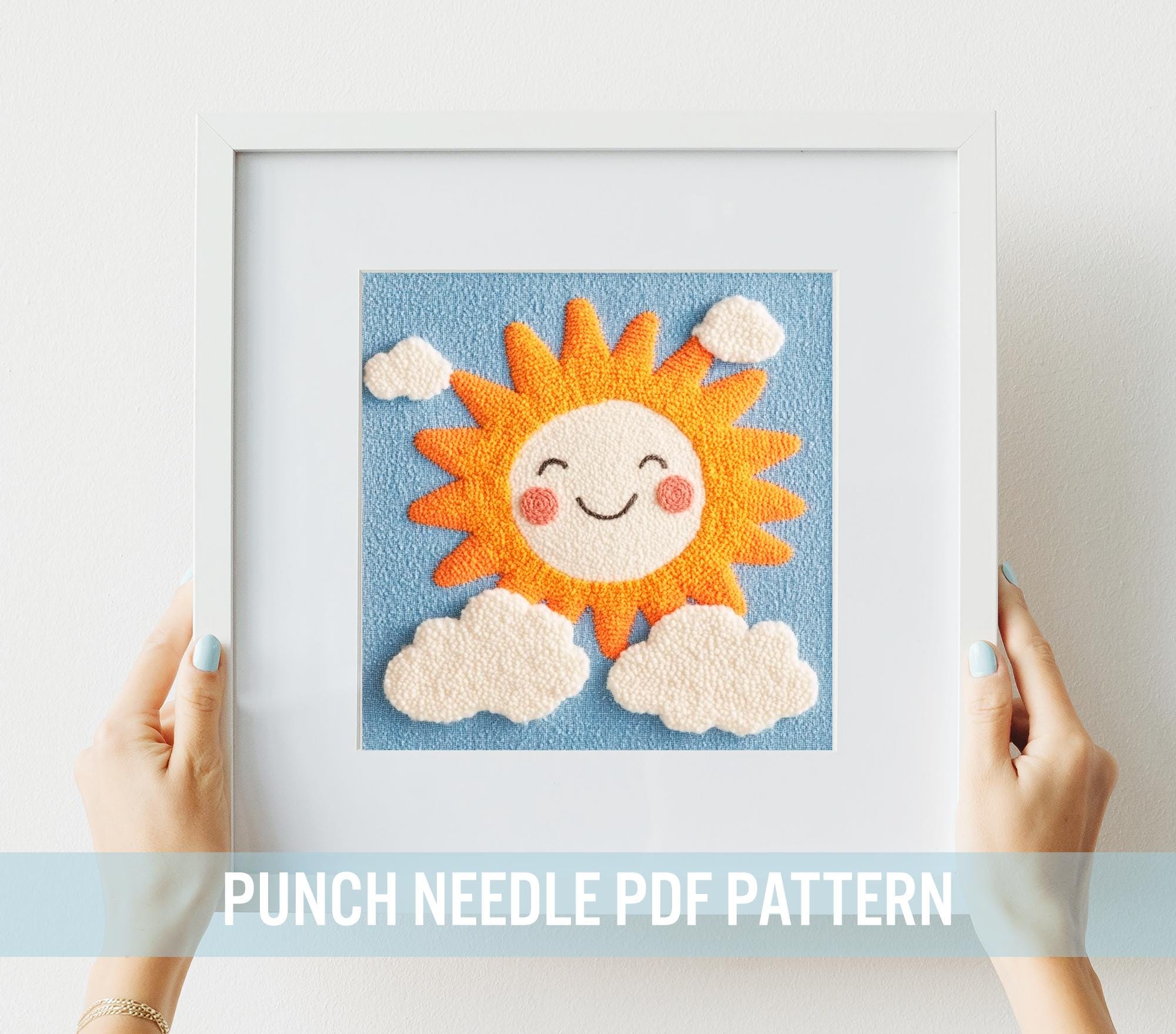 Smiley Sun Punch Needle Pattern: DIY Nursery Decor (PDF Pattern) - Etsy