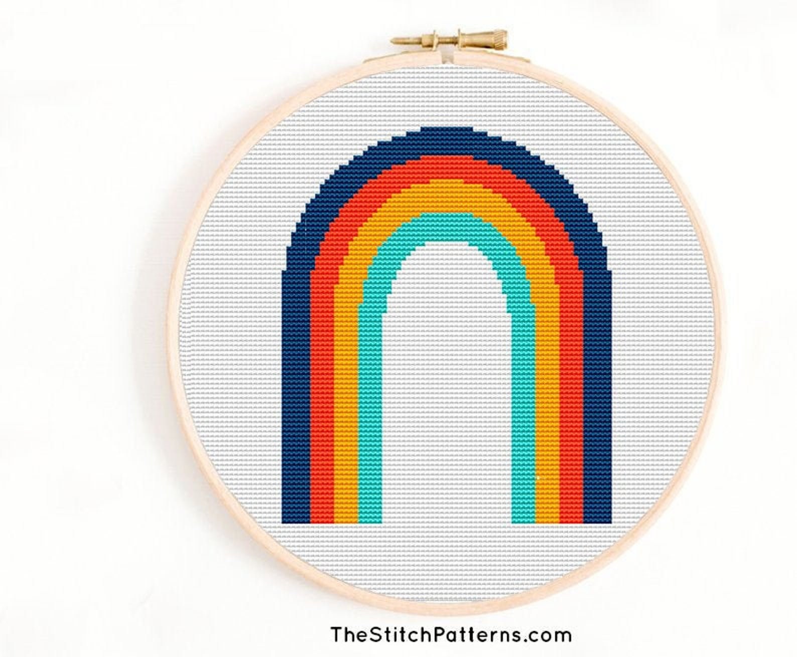 Rainbow Cross Stitch Pattern PDF Digital Download Embroidery - Etsy