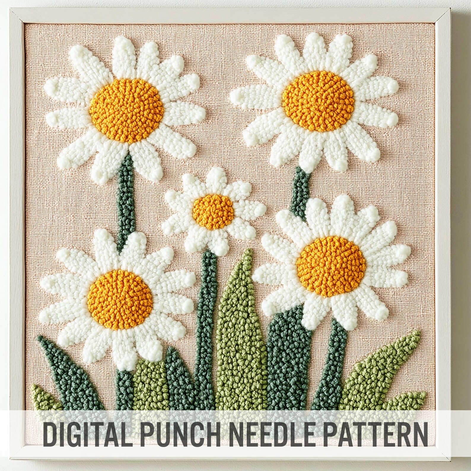 Floral Punch Needle Pattern: Daisy Bouquet (PDF Pattern) - Etsy