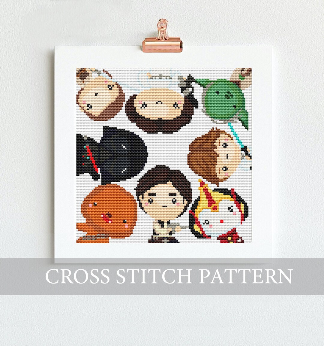 Star Wars Character Cross Stitch Pattern,star Wars Inspired Cross ...