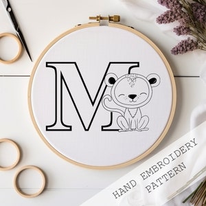 Complete Alphabet Embroidery Pattern, Animal Embroidery Pattern PDF ...