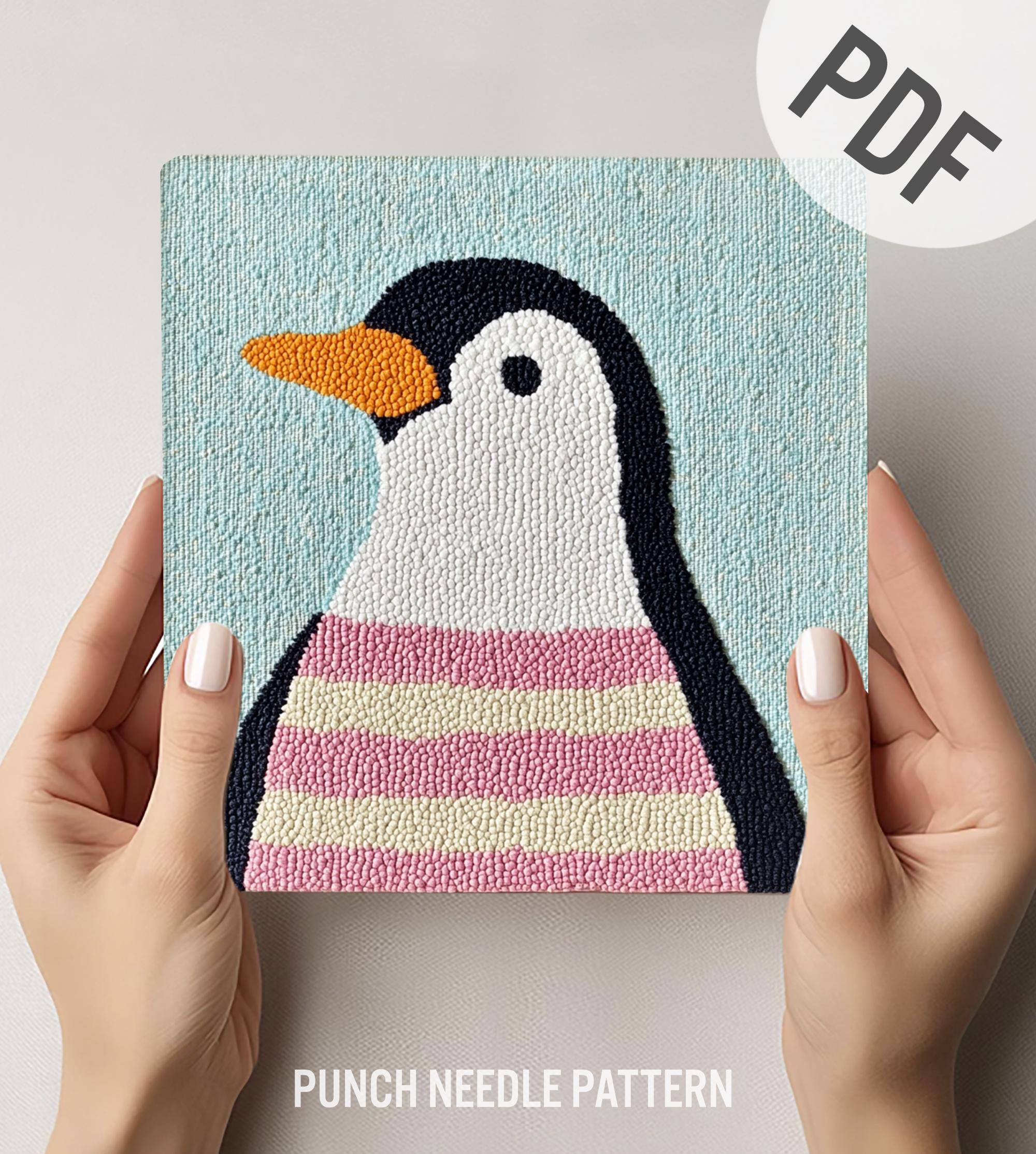 Penguin Punch Needle Pattern: DIY Home Decor (PDF Pattern) - Etsy