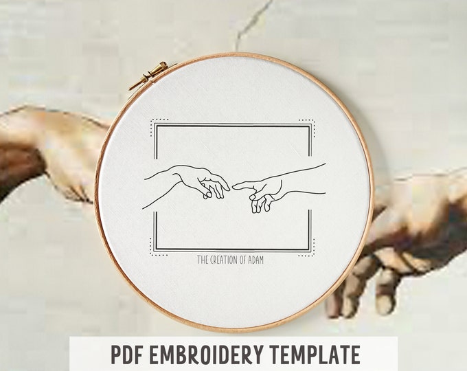 Creation of Adam Patch Embroidery Accesories Hands Embroidery Design ...