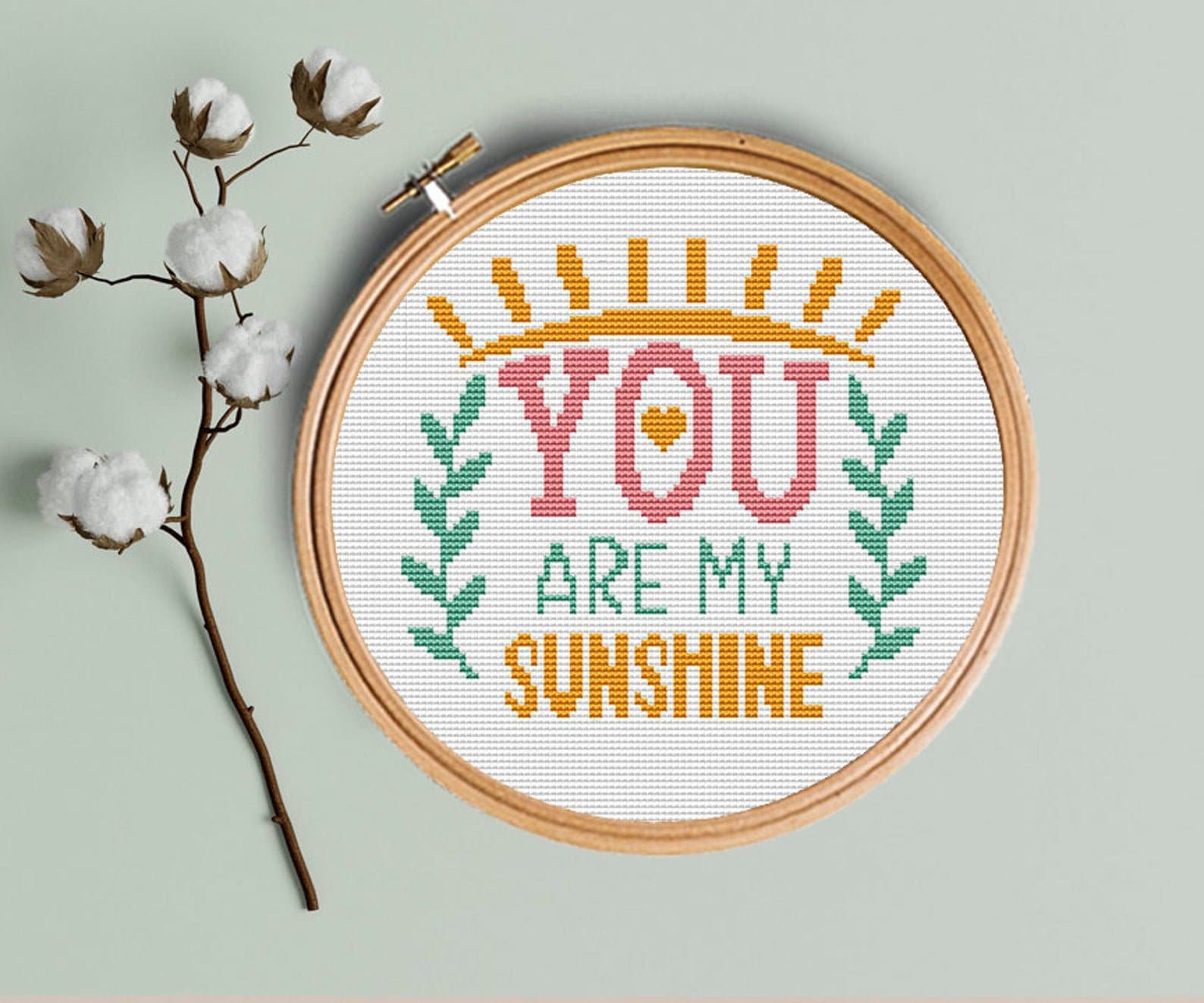 Cross Stitch Quote YOU Are My Sunshine Cross Stitch Pattern | Etsy
