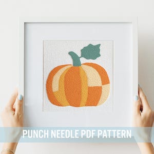 Pumpkin Punch Needle Pattern PDF, Fall Punch Needle , Swirly Pumpkin, Halloween, Thanksgiving ...