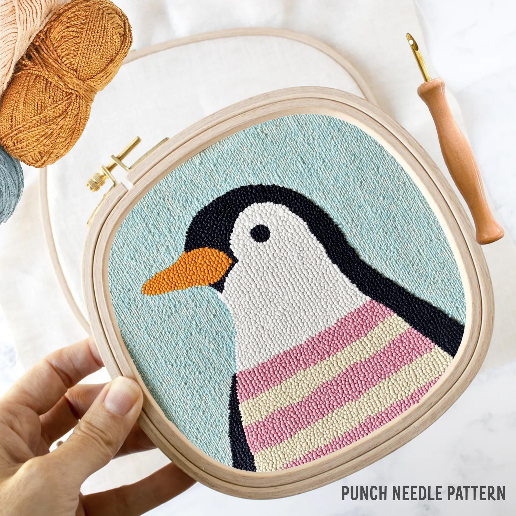 Penguin Punch Needle Pattern: DIY Home Decor (PDF Pattern) - Etsy