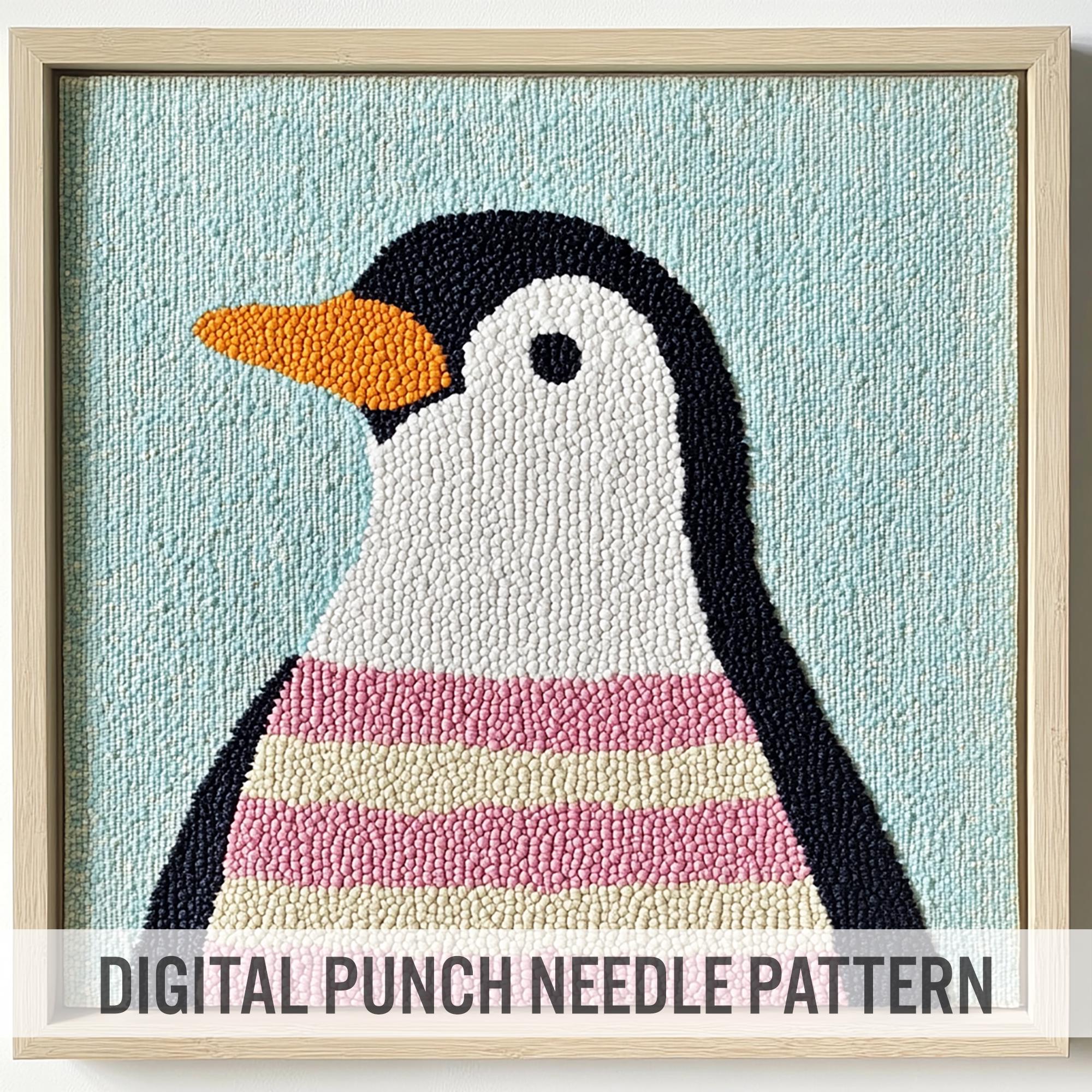 Penguin Punch Needle Pattern: DIY Home Decor (PDF Pattern) - Etsy