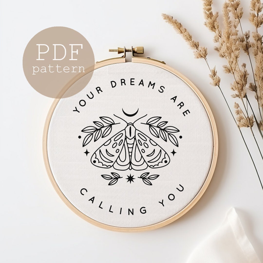 Inspirational Quotes Embroidery, Motivational Hand Embroidery Pattern ...