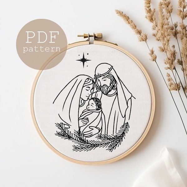 Nativity Embroidery - Etsy