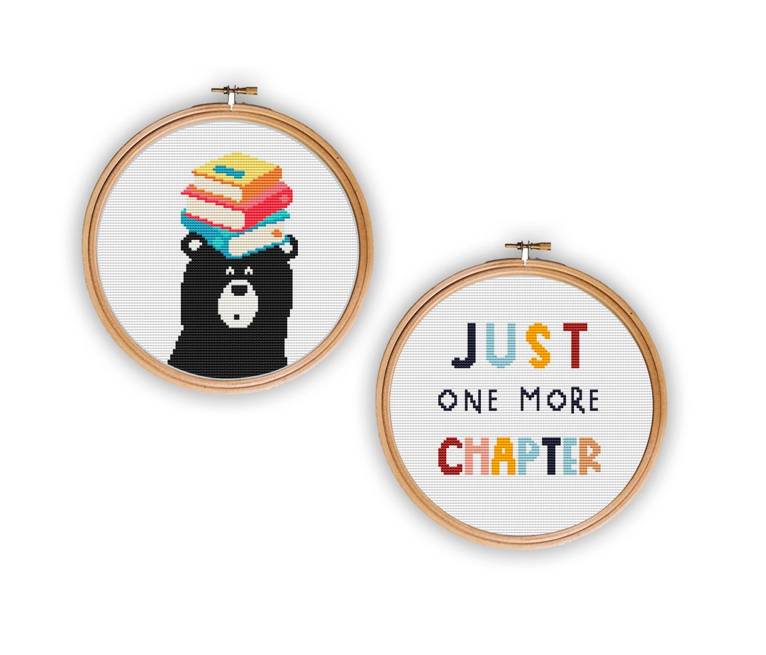 Set of 2 Reading Cross Stitch Pattern,cross Stitch,cross Stitch Pattern ...