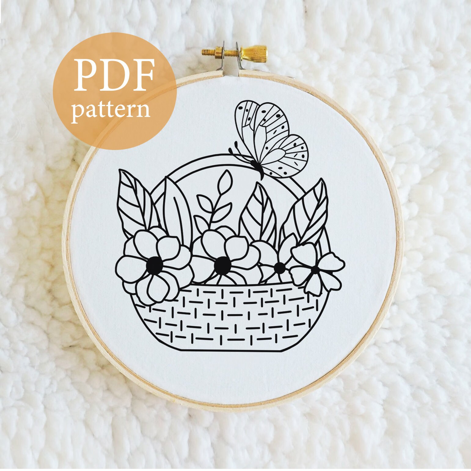Beginner Floral Embroidery Pattern, DIY Template (PDF Pattern) - Etsy