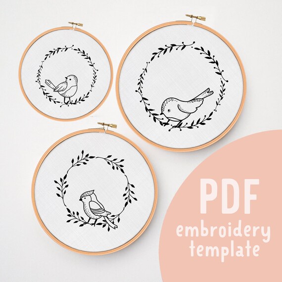 Set of 3 Bird Embroidery Pattern PDF Pattern Digital - Etsy
