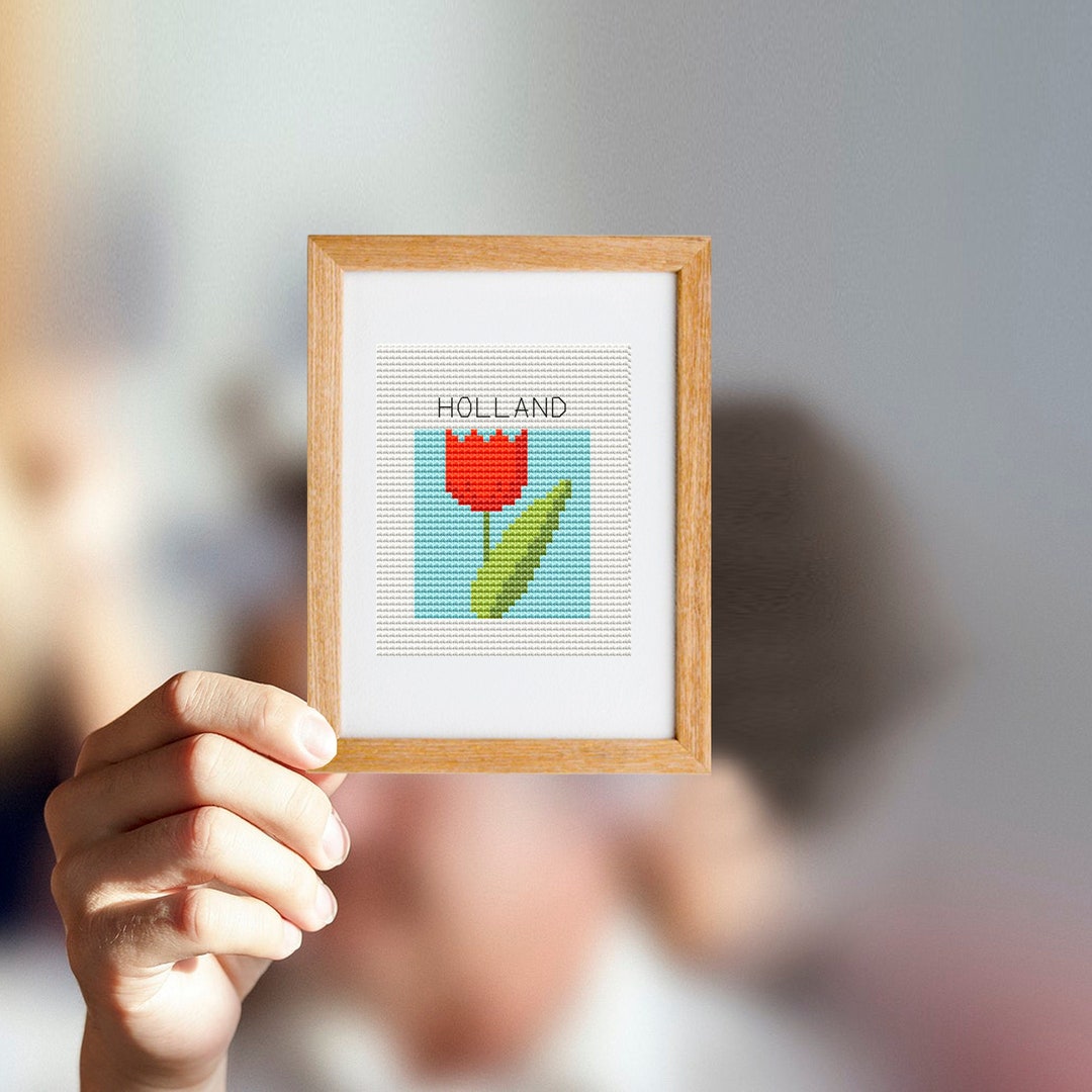 Holland Tulip Cross Stitch Pattern: Travel Art (digital Download) - Etsy