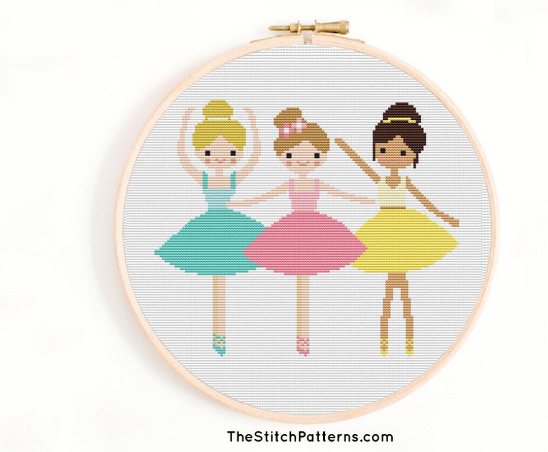 Ballerina Cross Stitch Pattern, Ballet Cross Stitch ,dance Cross Stitch ...
