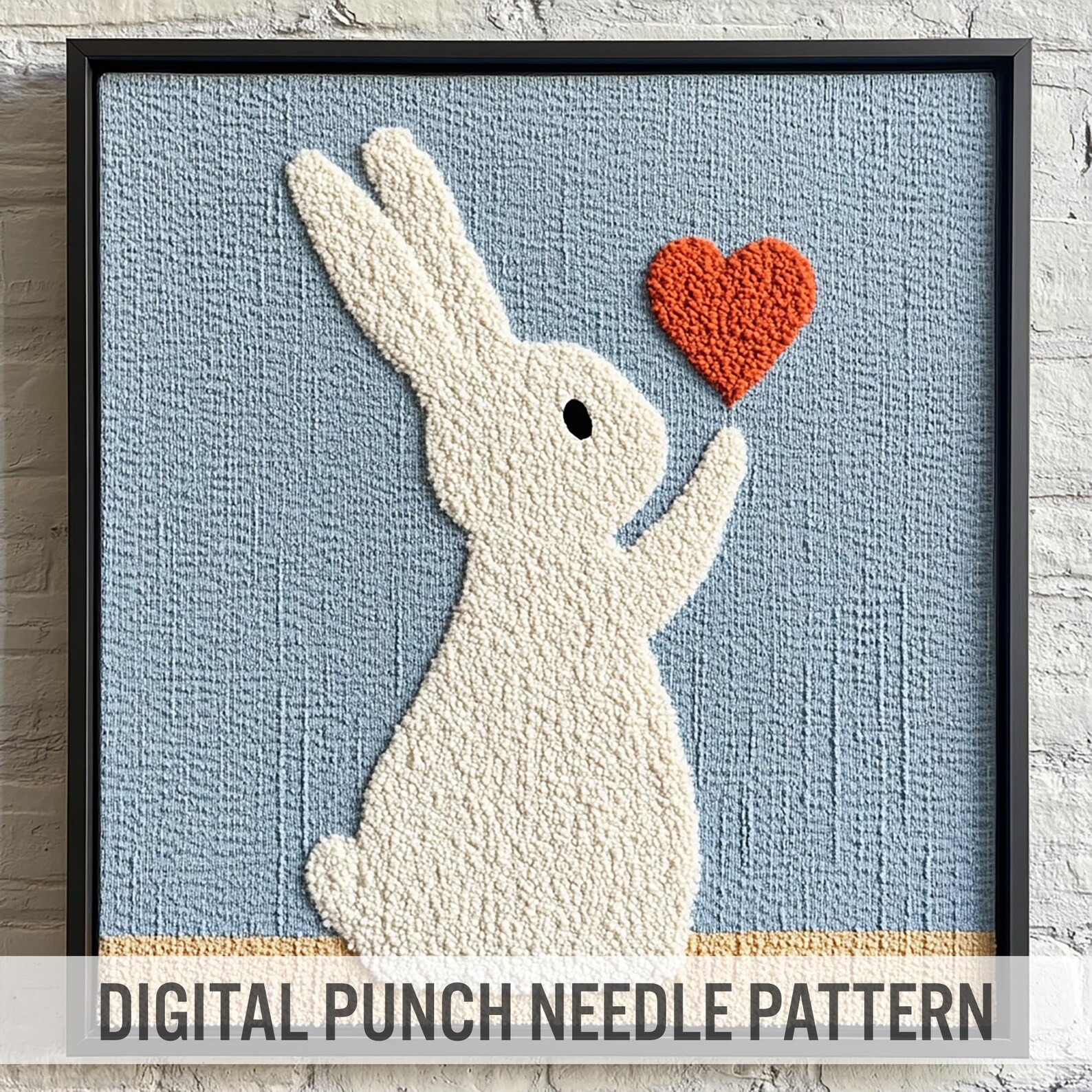 Baby Bunny Punch Needle Pattern: Modern Animal Art (PDF Pattern) - Etsy