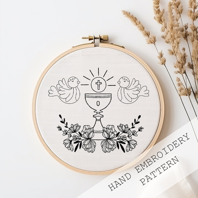 First Communion Embroidery - Etsy