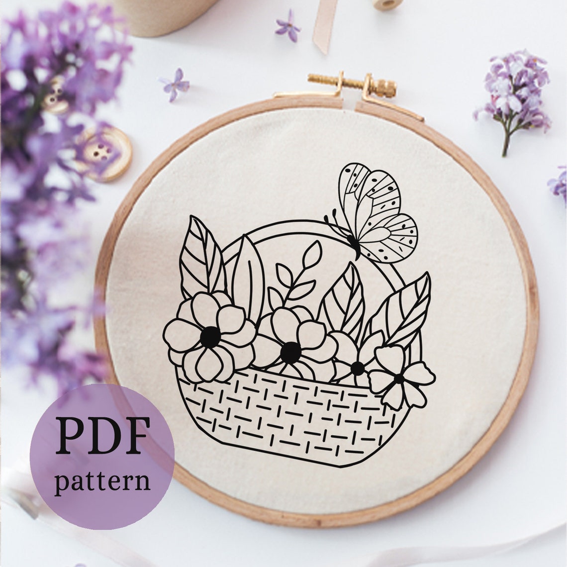 Beginner Floral Embroidery Pattern, DIY Template (PDF Pattern) - Etsy