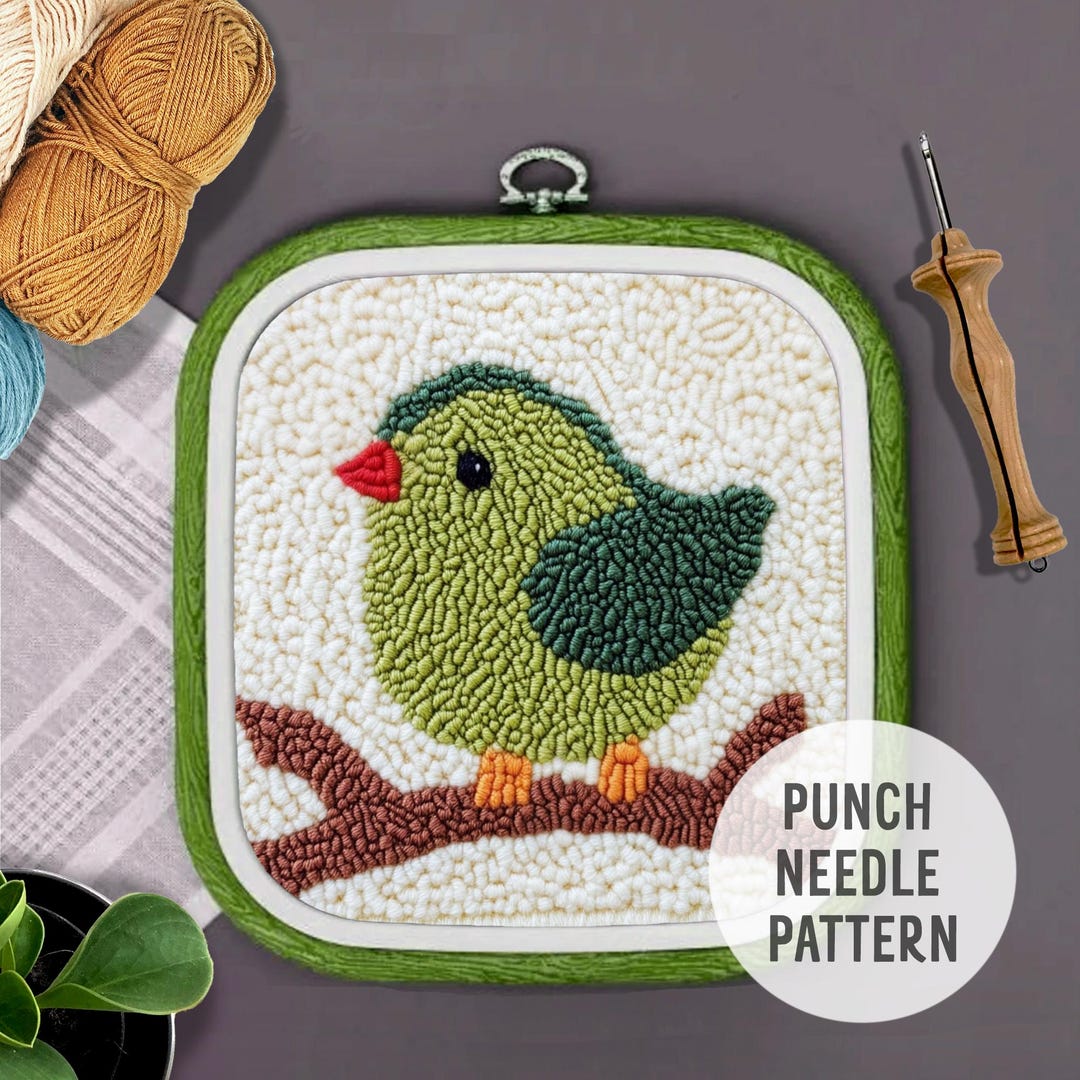 Little Bird Punch Needle Pattern: DIY Home Decor (PDF Pattern) - Etsy