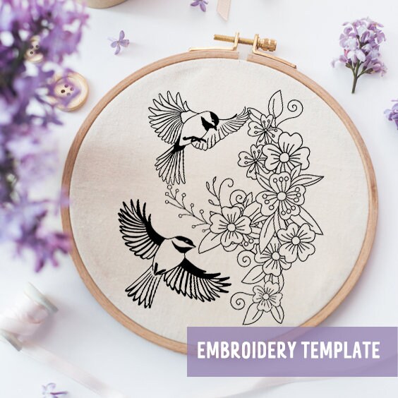 Bird Embroidery Pattern Hand Embroidery Pattern in PDF Robin - Etsy