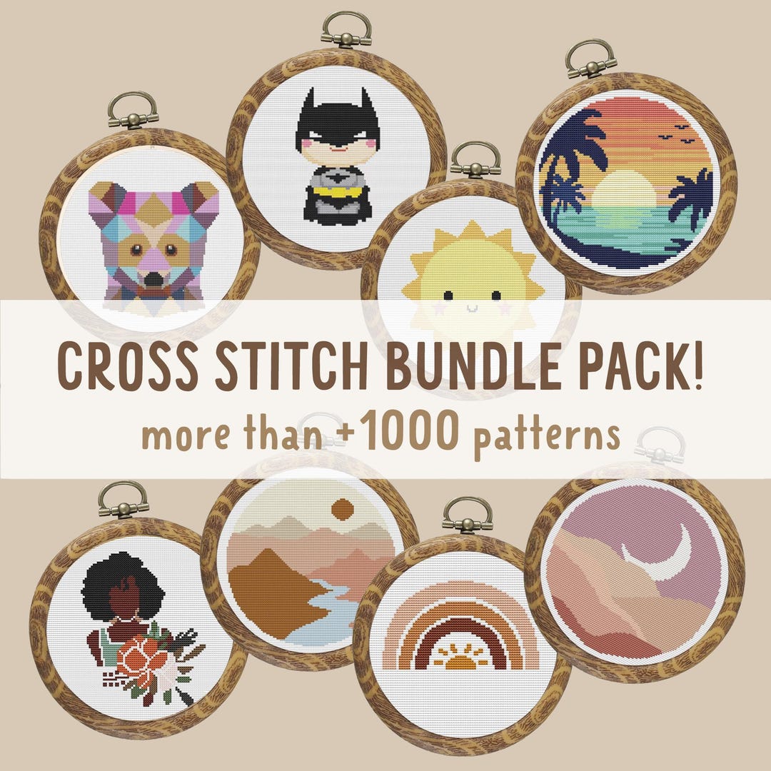 Cross Stitch Pattern Bundle Pack: All Access, Lifetime PDF Patterns ...