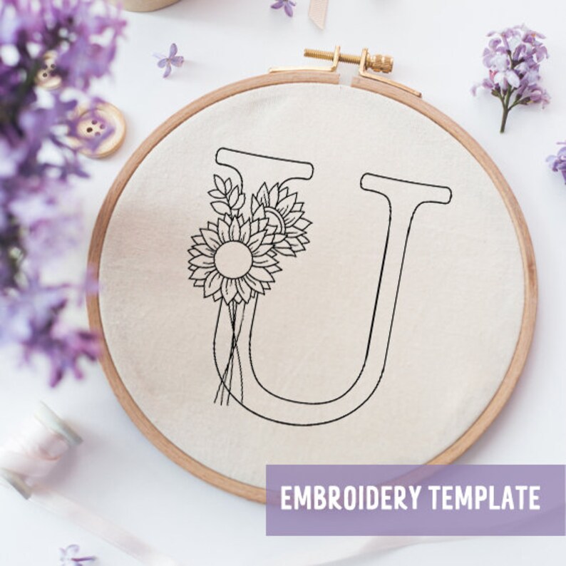 Letter Embroidery Pattern for Beginner Hand Embroidery - Etsy