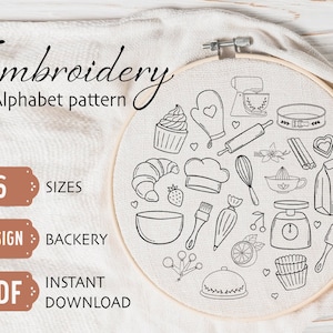 Embroidery Kitchen Towel, Digital Hand Embroidery PDF Pattern, Hand ...