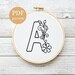 Custom Alphabet Embroidery PDF Pattern, Instant Digital Download ...