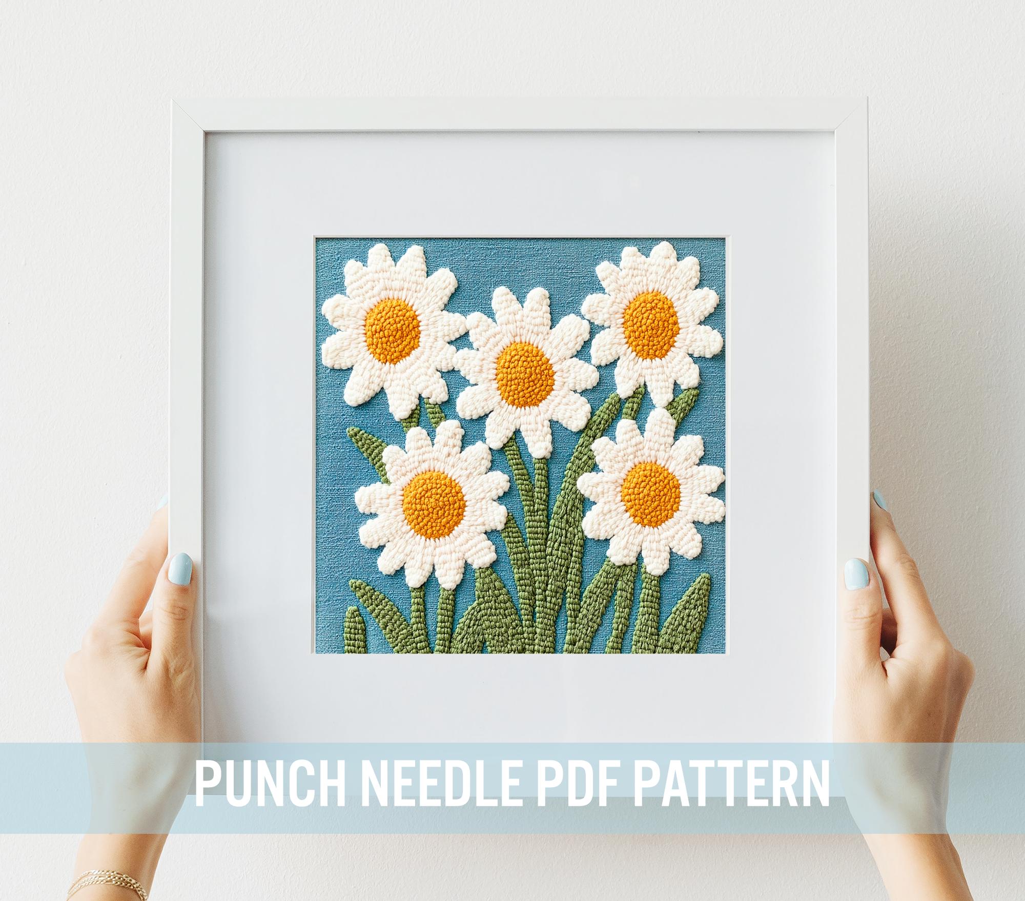 Daisy Dreams Punch Needle Pattern: Beginner Friendly Needlework (PDF ...
