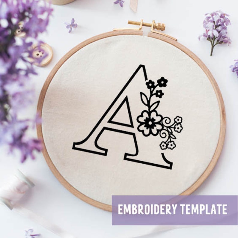 New Alphabet Hand Embroidery Pattern Modern Embroidery - Etsy