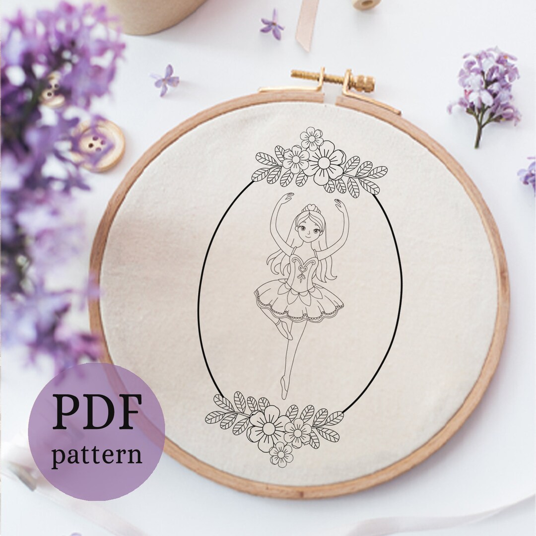 Ballerina Embroidery Pattern, Dancer Dance Ballet, Dancing Women ...