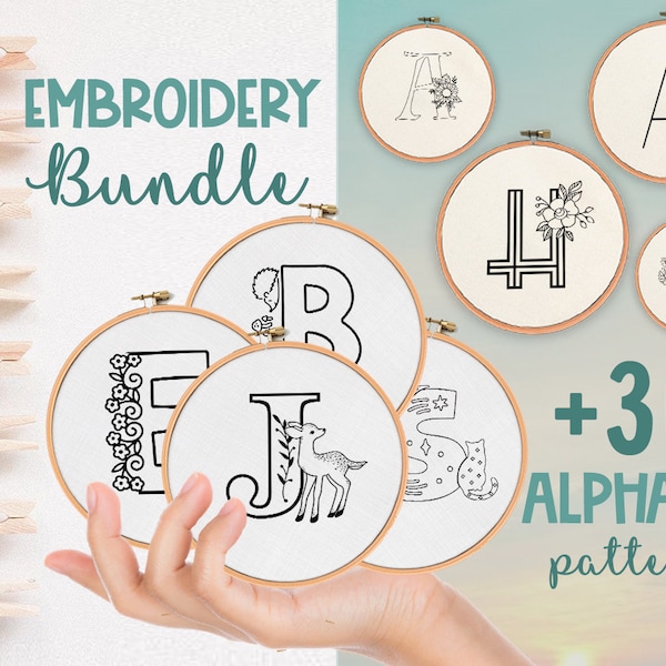 Letter Embroidery Pattern - Etsy