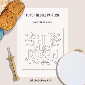 Set of 4 Easter Punch Needle Pattern, Easter Punch Needle, Punch Needle ...