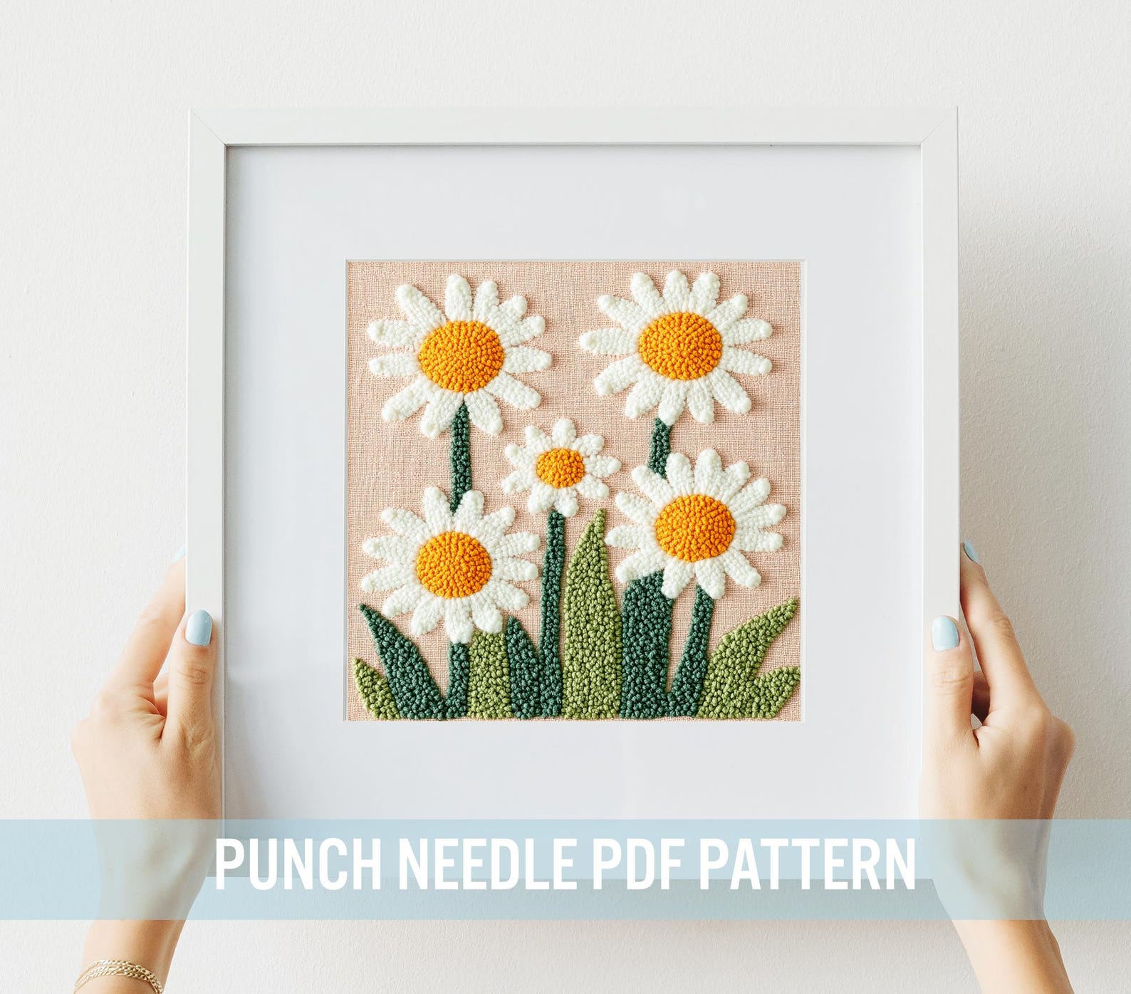 Floral Punch Needle Pattern: Daisy Bouquet (PDF Pattern) - Etsy