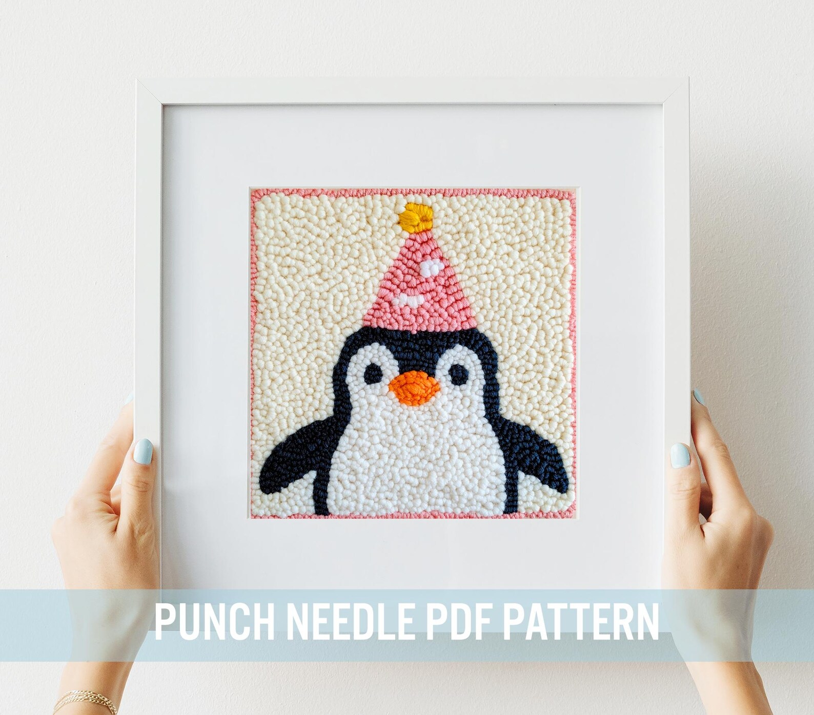 Penguin Punch Needle Pattern: Kids Animal Embroidery Art (PDF) - Etsy