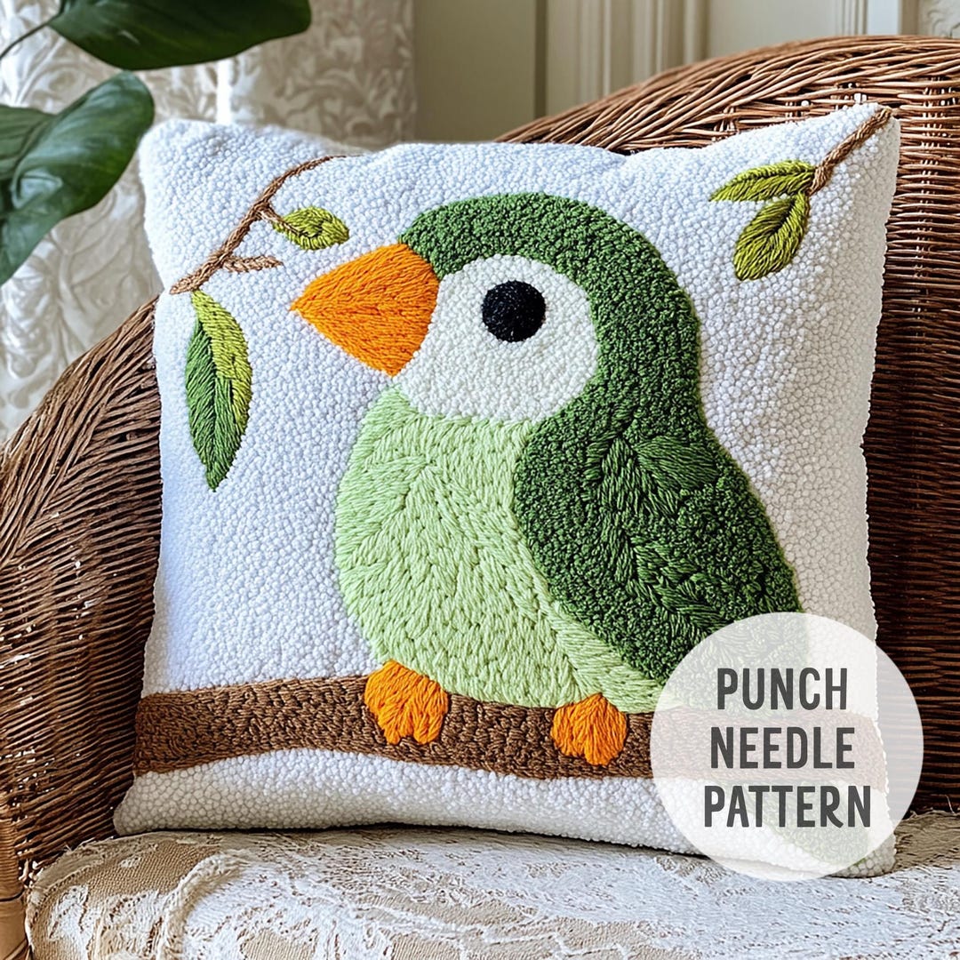 Adorable Bird Punch Needle Pattern - Punch Needle PDF Pattern for ...
