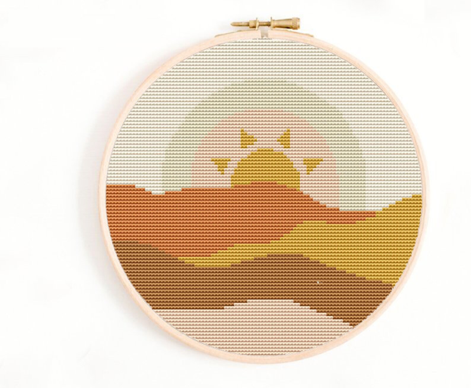 Sunset Cross Stitch Pattern Abstract Boho Landscape Cross - Etsy Australia