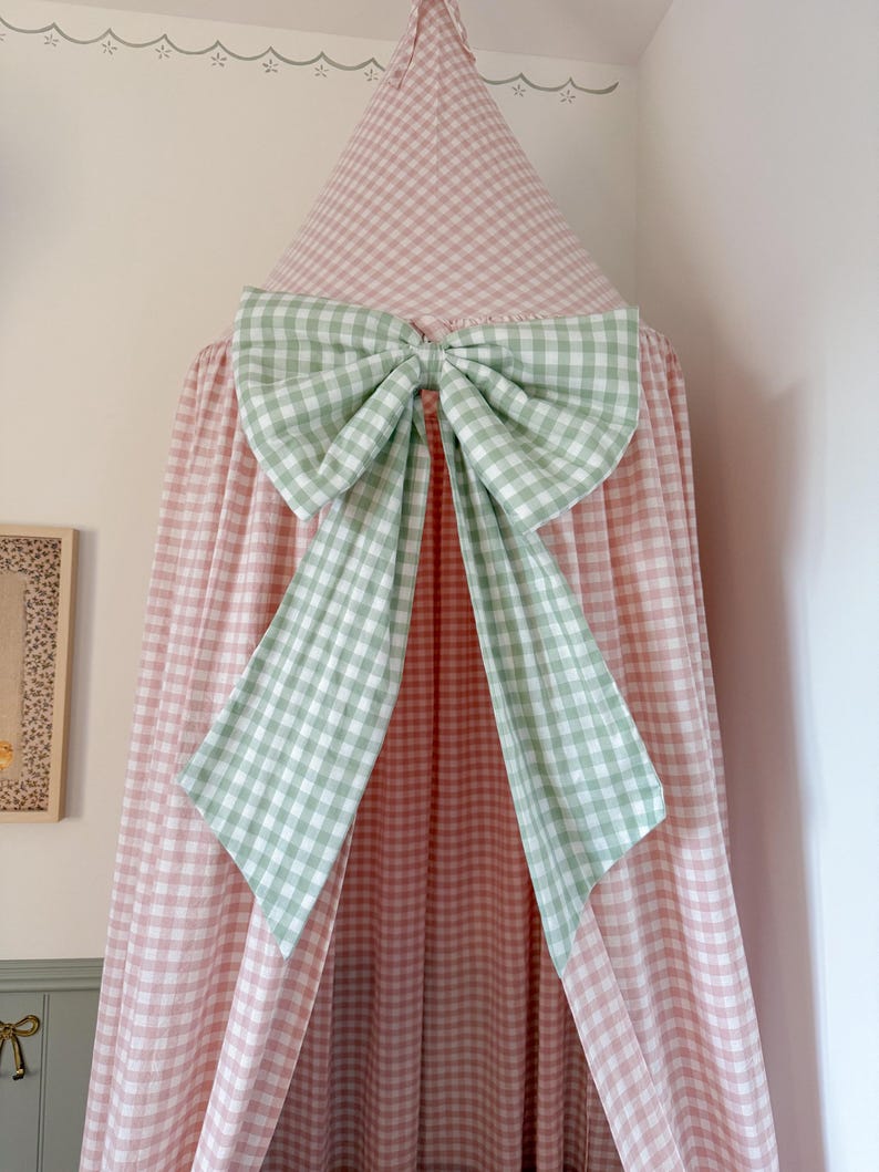 Oversized Gingham Bow - Cottage Sage Green - Etsy
