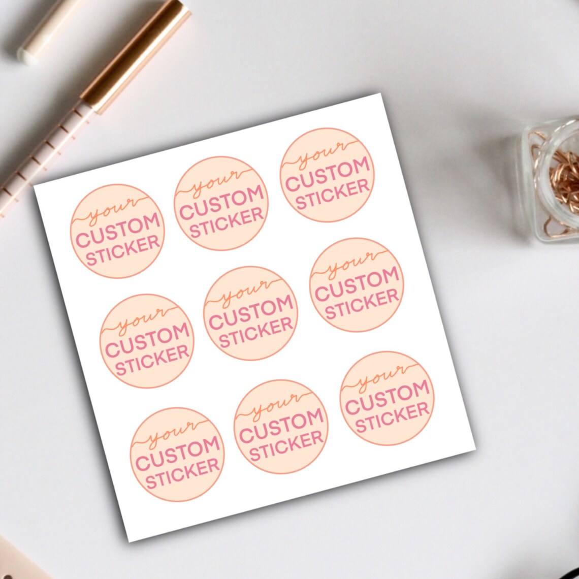 Custom Circle Logo Stickers | Weatherproof Water Resistant Matte and ...
