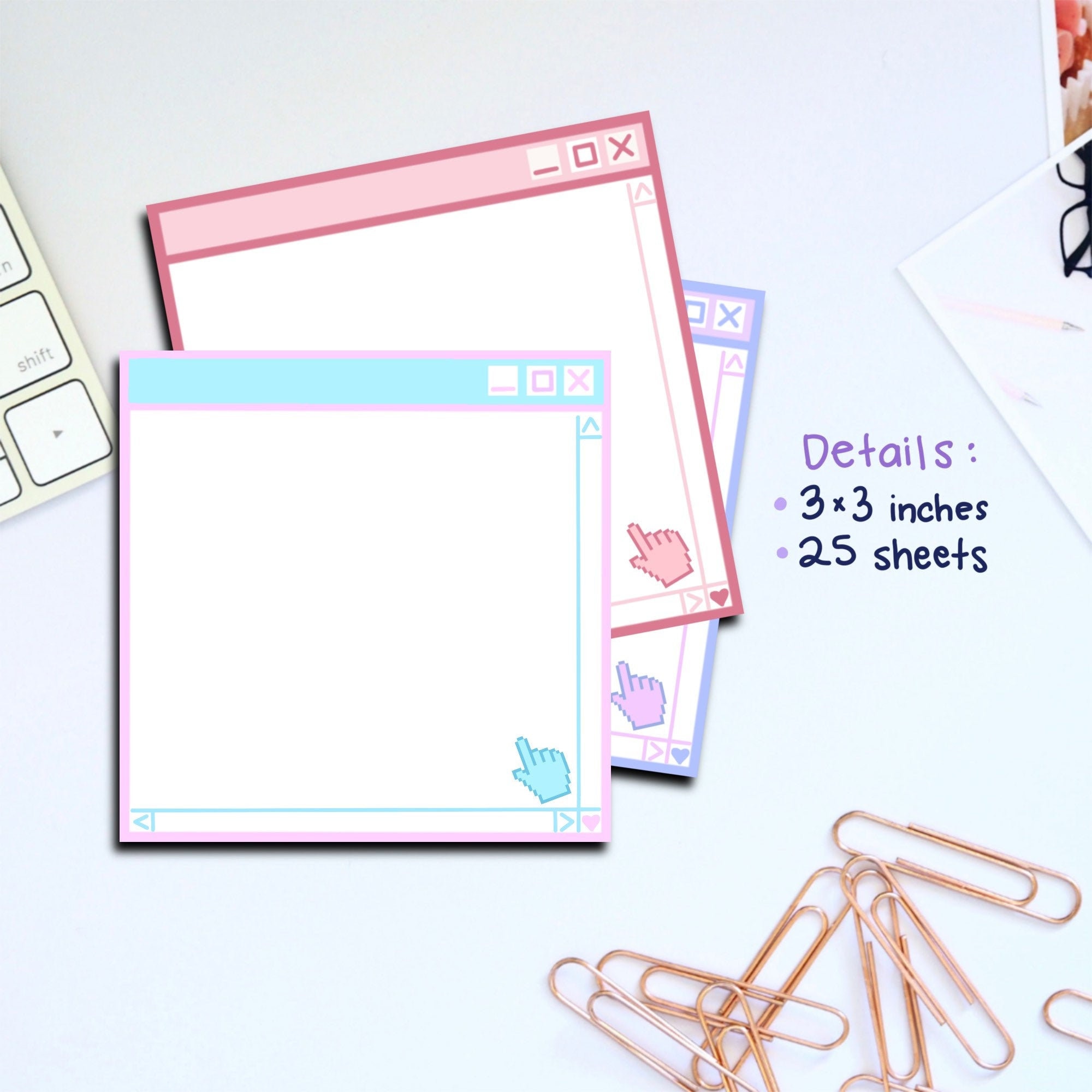 Retro Aesthetic Computer App Memo Pad 90s Nostalgia Notepads - Etsy