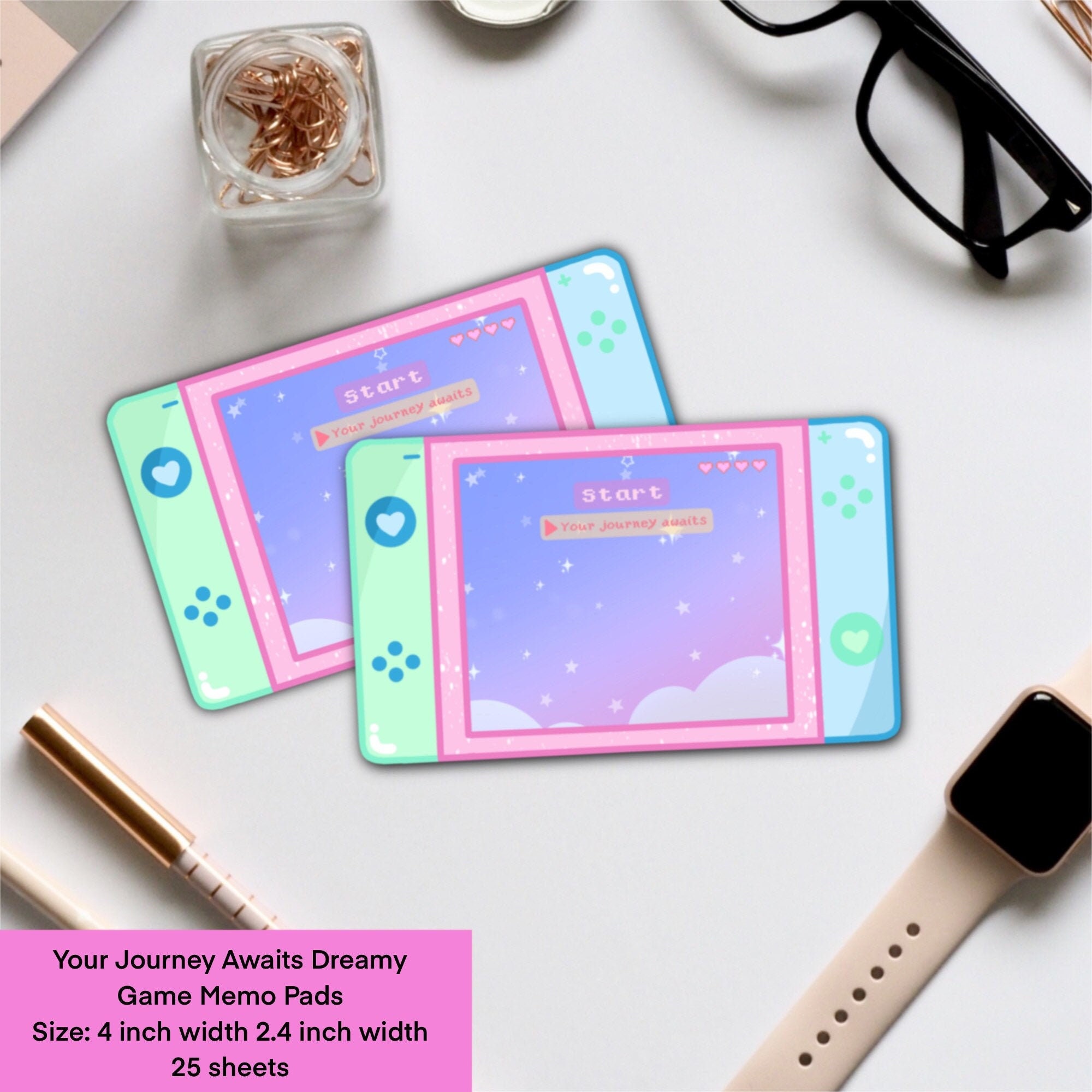 Your Journey Awaits Dreamy Notepad Gamer Aesthetic Memo Pad | Etsy