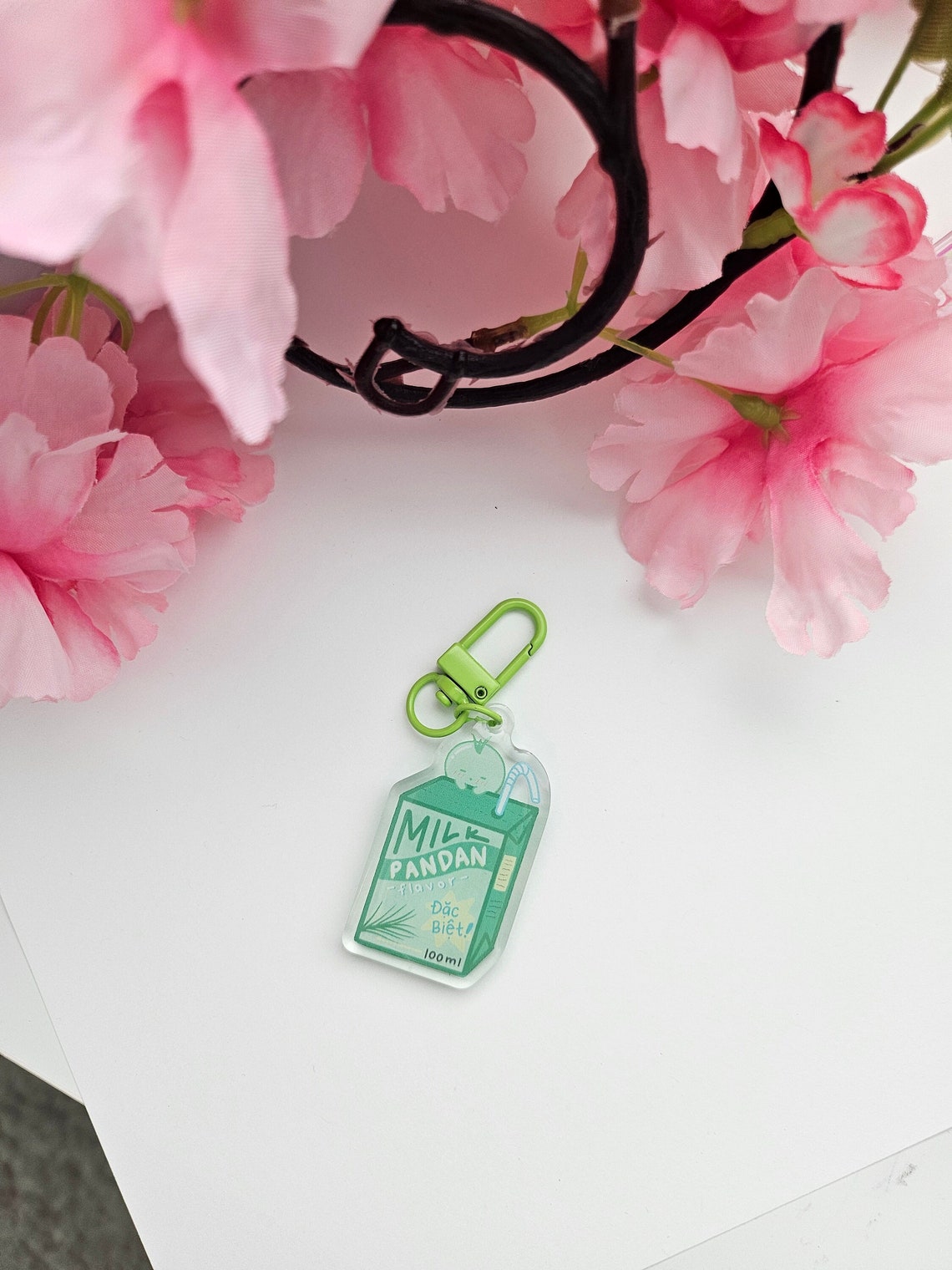 Pandan Milk Carton Keychain - Midnight Mochi Original Character ...