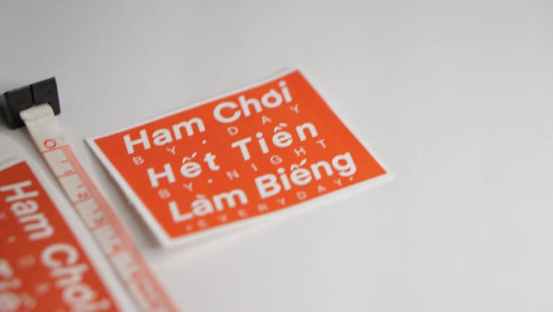 Ham Choi Het Tien Lam Bieng Vietnamese Motto Sticker Red - Etsy