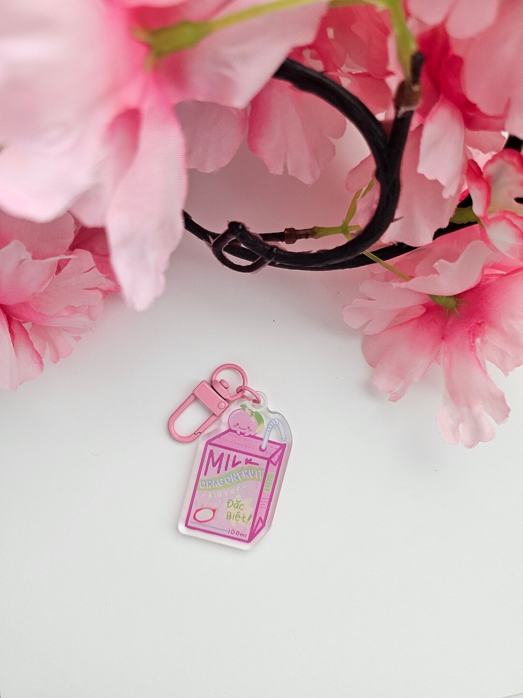 Dragonfruit Milk Carton Keychain - Midnight Mochi Original Character ...