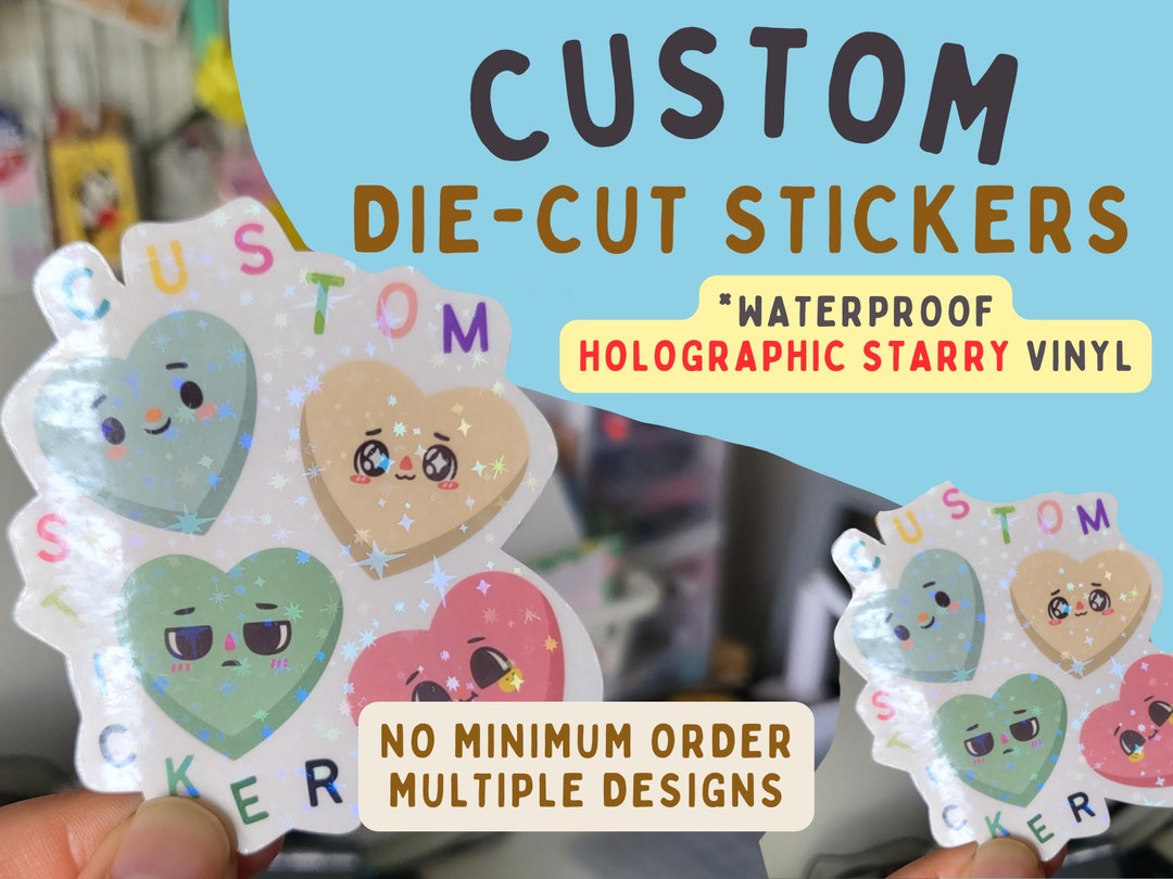 Custom Vinyl Holographic Starry Style Stickers - Die Cut - No Minimum ...