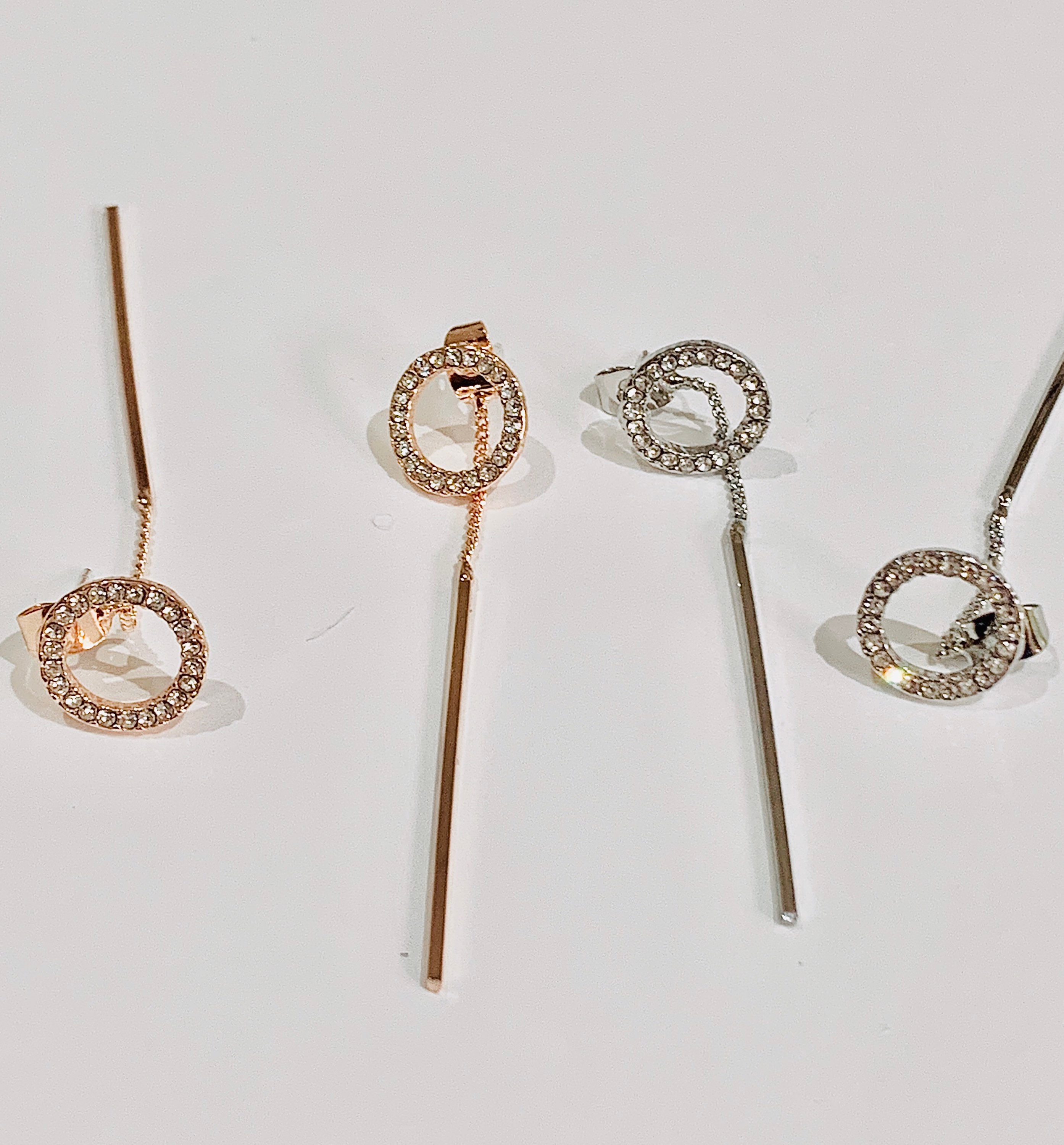 Long Drop Threader Earrings - Etsy UK