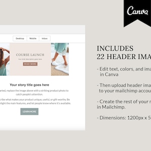 Mailchimp Email Header Templates | Email Newsletter Header | Instant ...