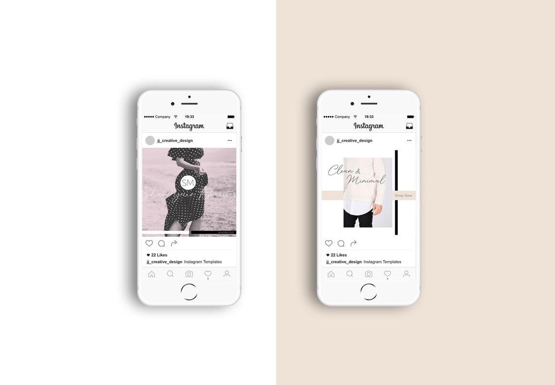 12 Fashion Instagram Post Templates for Feed - Photoshop - Etsy