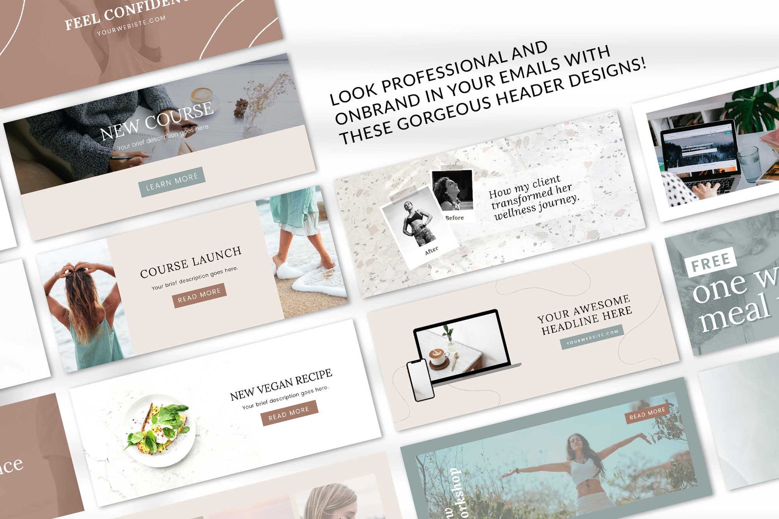 Mailchimp Email Header Templates Email Newsletter Header Etsy