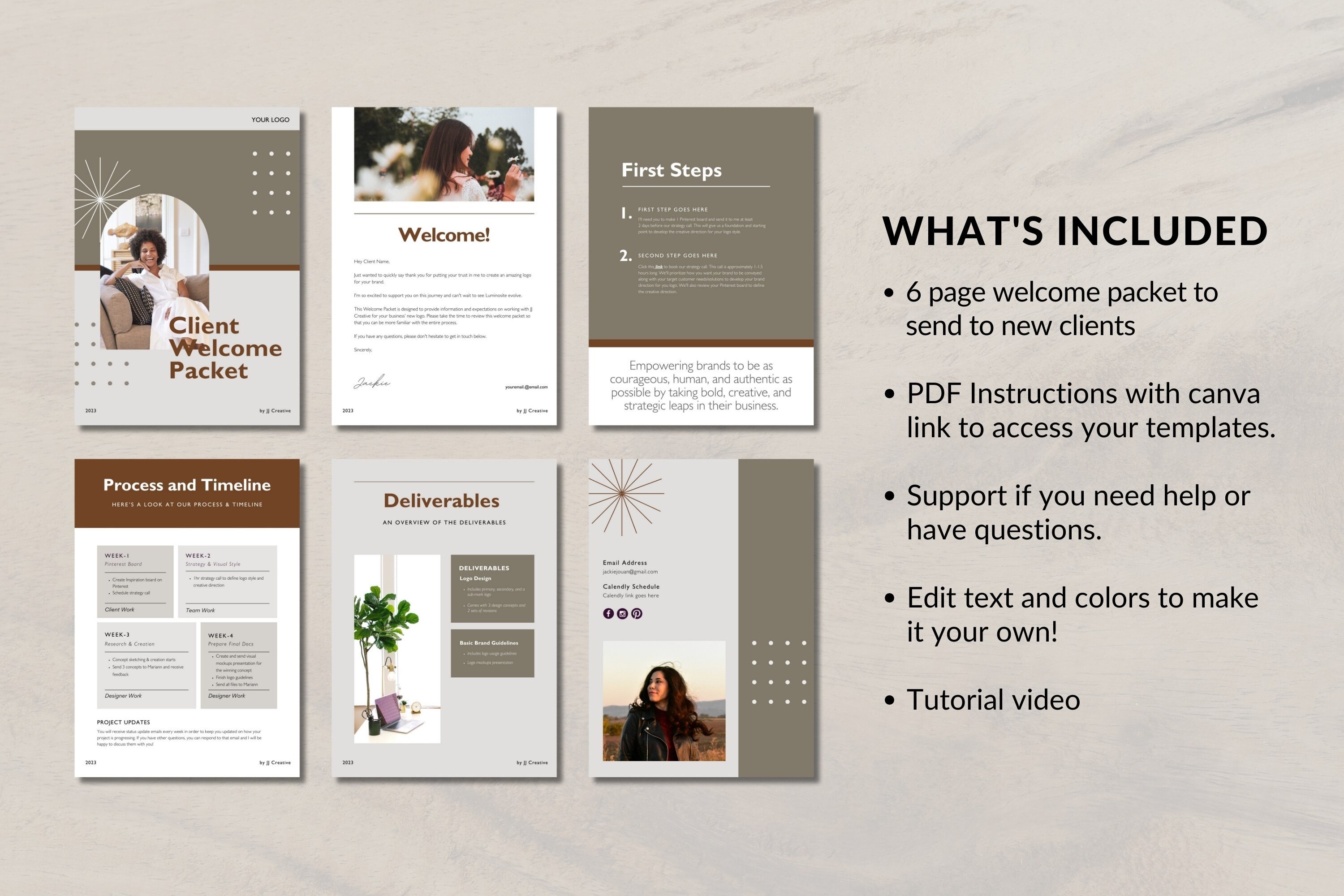 Client Welcome Guide | Client Welcome Packet Template | Editable Canva ...