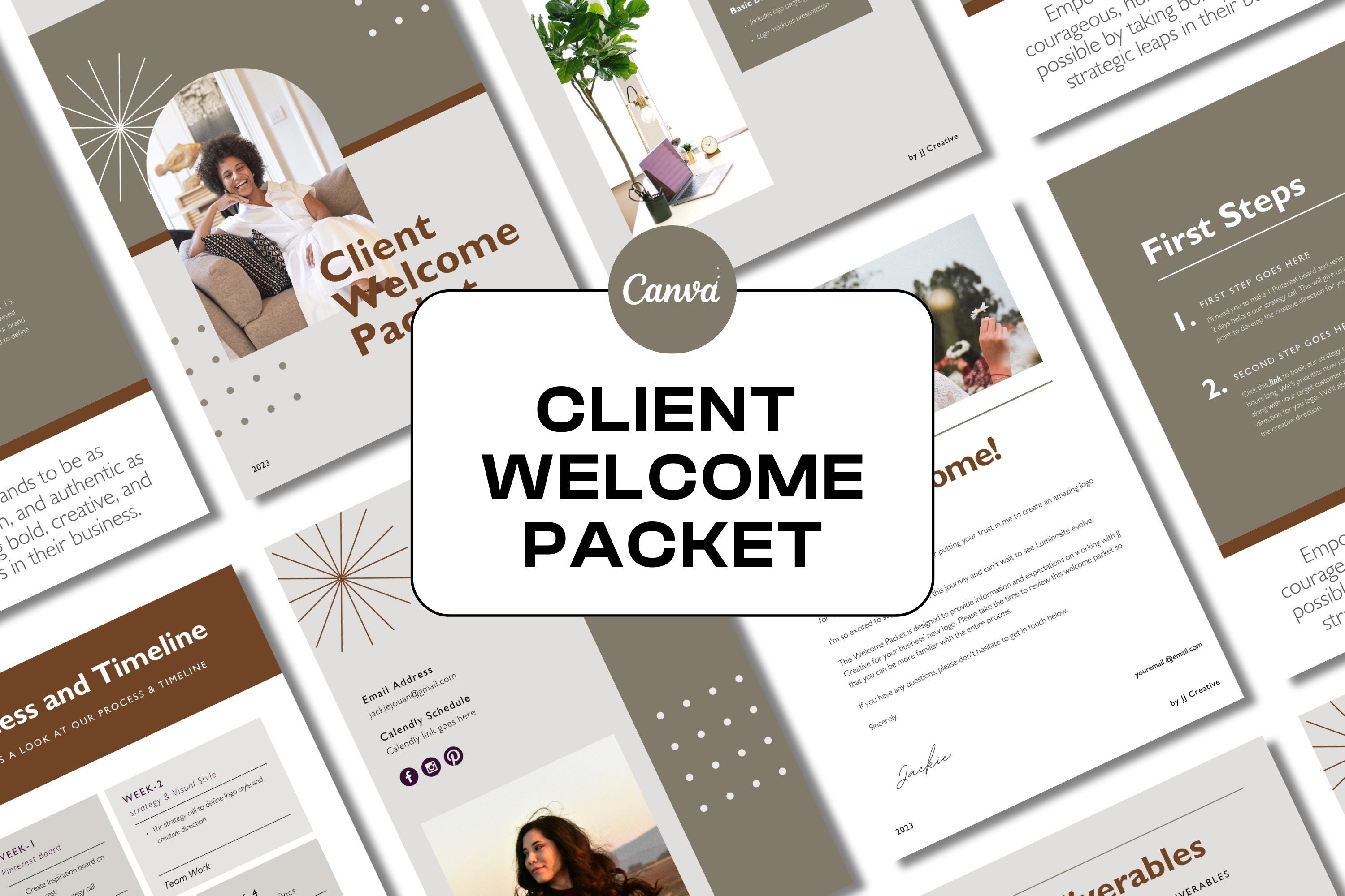 Client Welcome Guide | Client Welcome Packet Template | Editable Canva ...